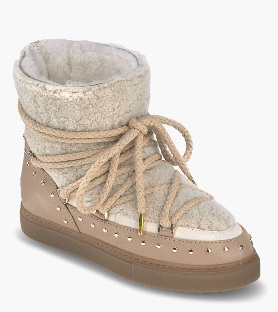 INUIKII Curly Rock Wedge Beige | Boots AW23 | Inuikii Winter Boots – My ...